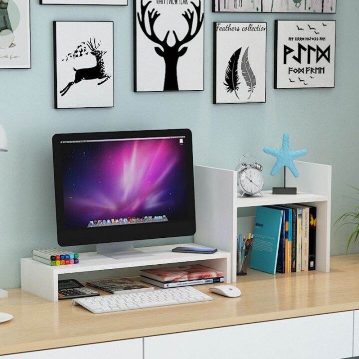 Tabletop rack student bookshelf multilayer desk organizer workstation ...