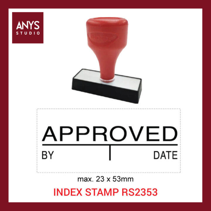 Index Stamp RS2353 Traditional Red Rubber Stamp Custom Made (max. 23 x ...