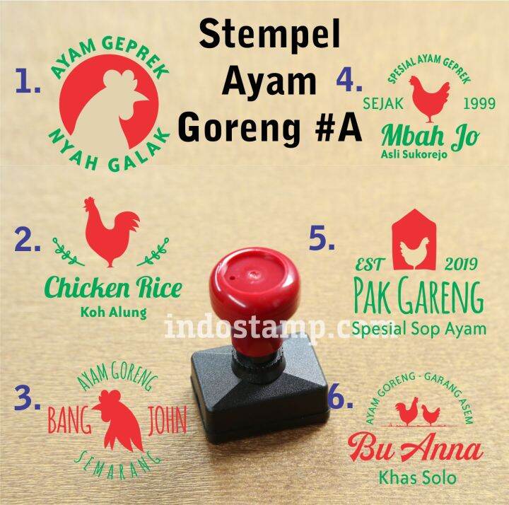 stempel nama ayam goreng bakar geprek fried chicken gofood grabfood ...