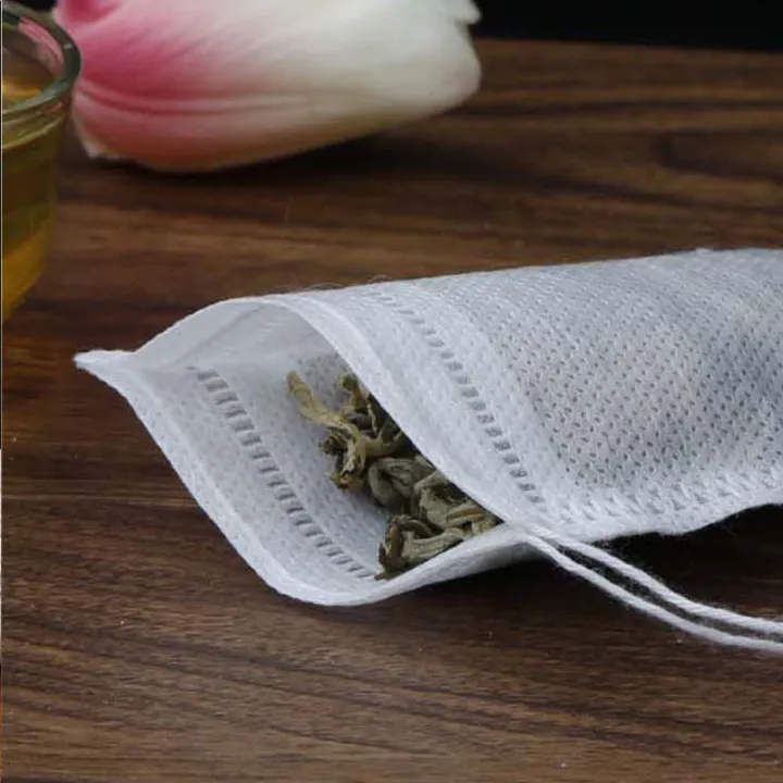 100 12*16cm non-woven fabric drawstring tea bags, decoction, soup ...