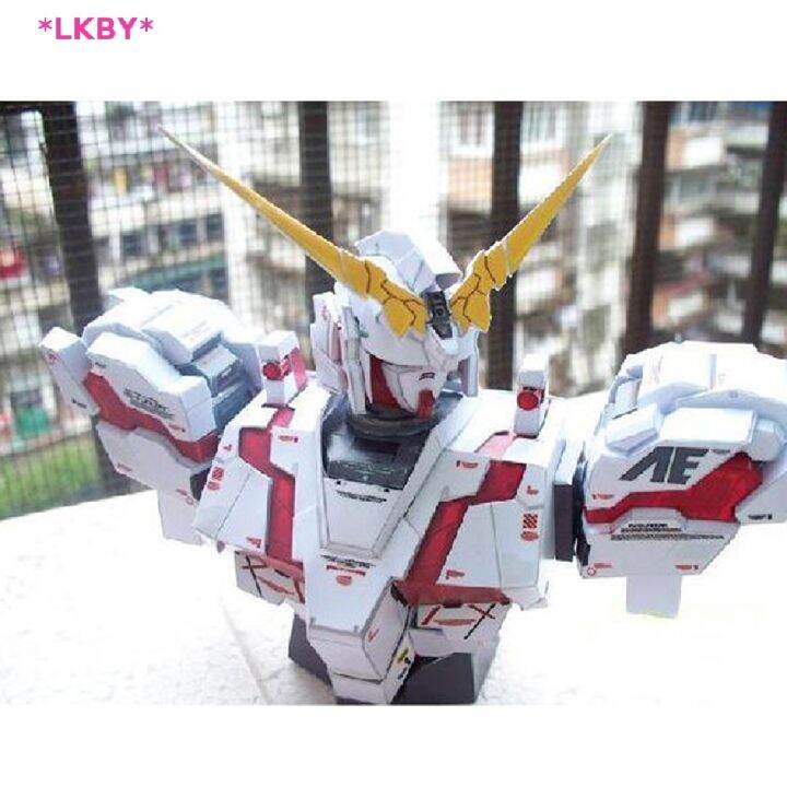 【Ready Stock】 Luckybabys 3D Paper Model Gundam RX-0 Unicorn Bust ...