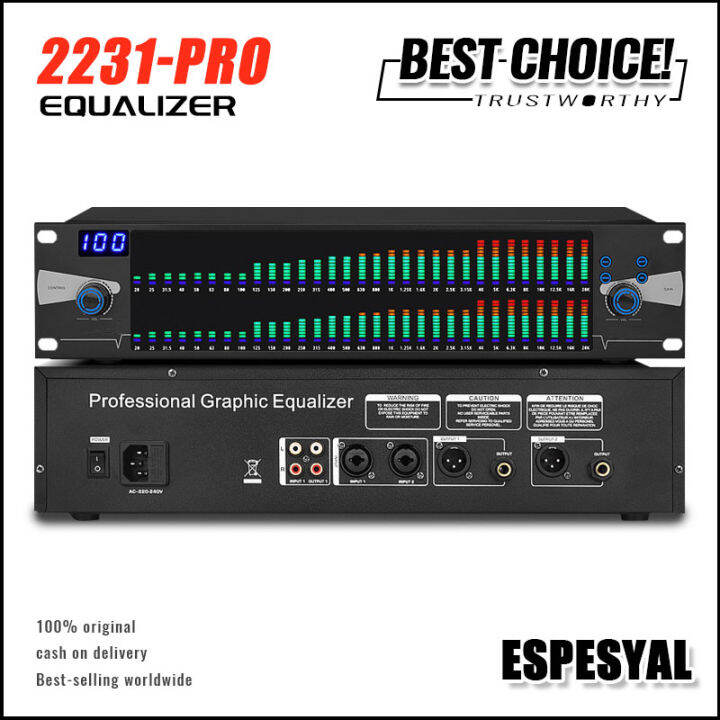 2231-PRO Equalizer Digital EQ LCD 2-layer 37-segment na pagsasaayos Pag-andar ng pagbabawas ng ...