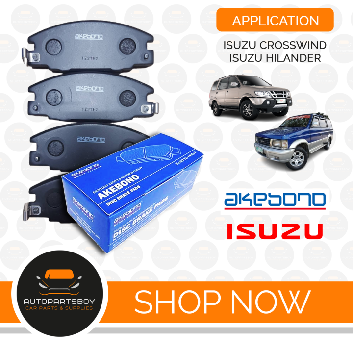AKEBONO BRAKE PAD FOR ISUZU CROSSWIND | XWIND | X-WIND | X WIND | ISUZU ...