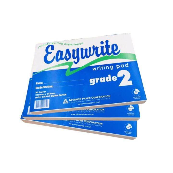 3 Pads Easywrite Grade 2 Writing Pad 80 Leaves | Lazada PH