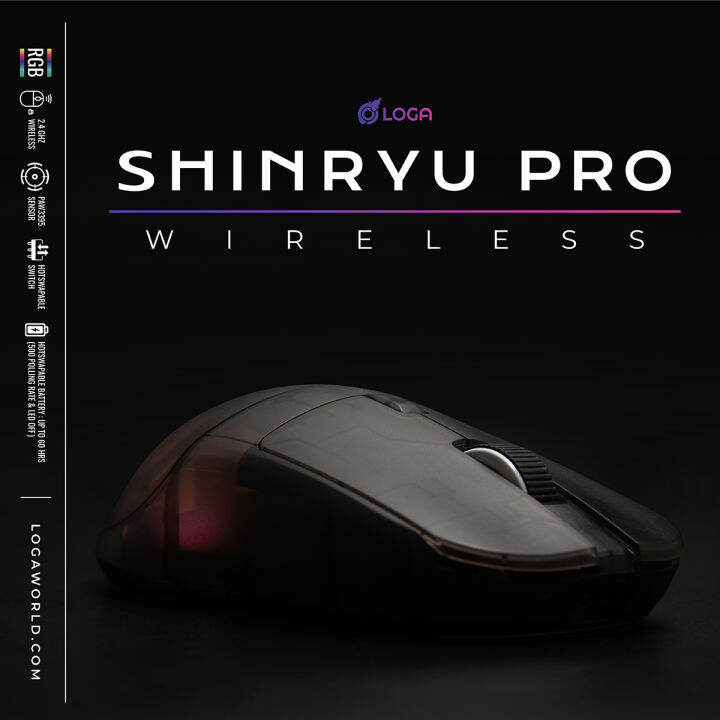 LOGA SHINRYU PRO wireless : Wireless Gaming mouse (Hot swappable switch ...