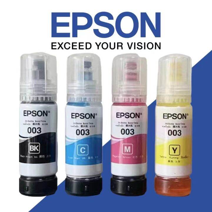Epson Printer ink 003 100% Original Tunay L1110 L3100 L3101 L3110 L3150 ...