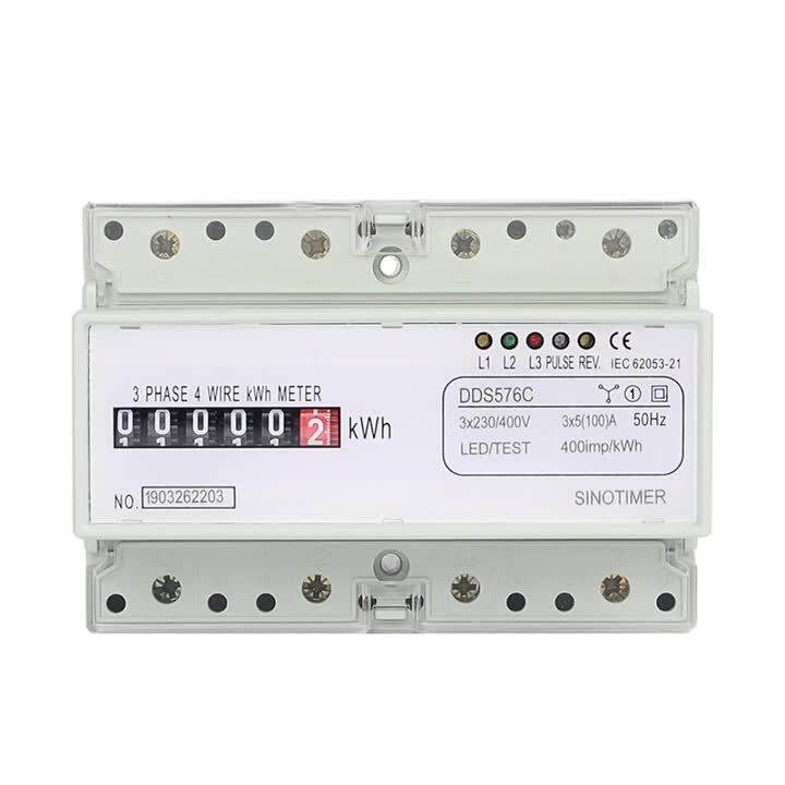 Three Phase 4 Wires Digital Power Electric Electricity Meter kWh Power ...