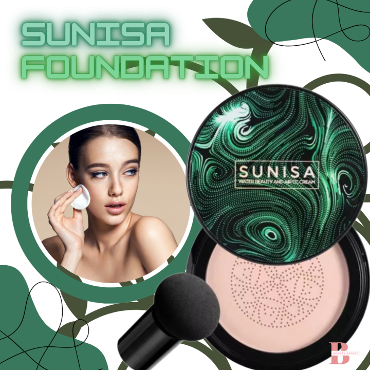 SUNISA Foundation Mushroom Head Air Cushion Waterproof BB Cream Frost Concealer Oil Control Face ...
