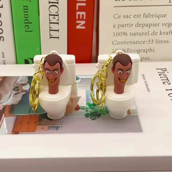 24pcs Skibidi Toilet Keychain PVC Keyring Camara Man Figure Skibidi ...