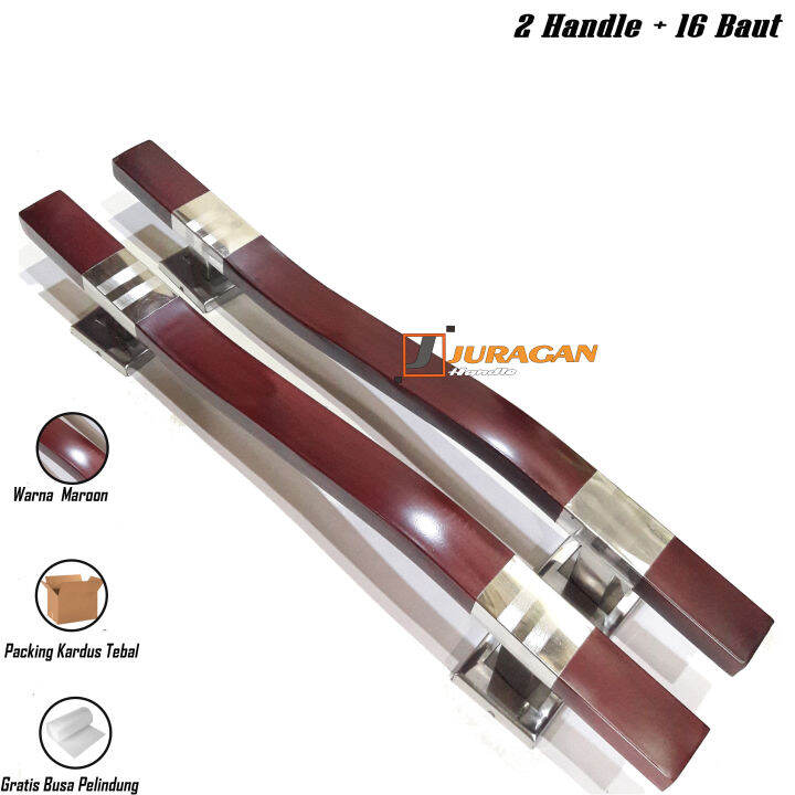 Handle Pintu Utama 45 cm - Gagang Pintu Unik Coklat Gelap - Handle ...