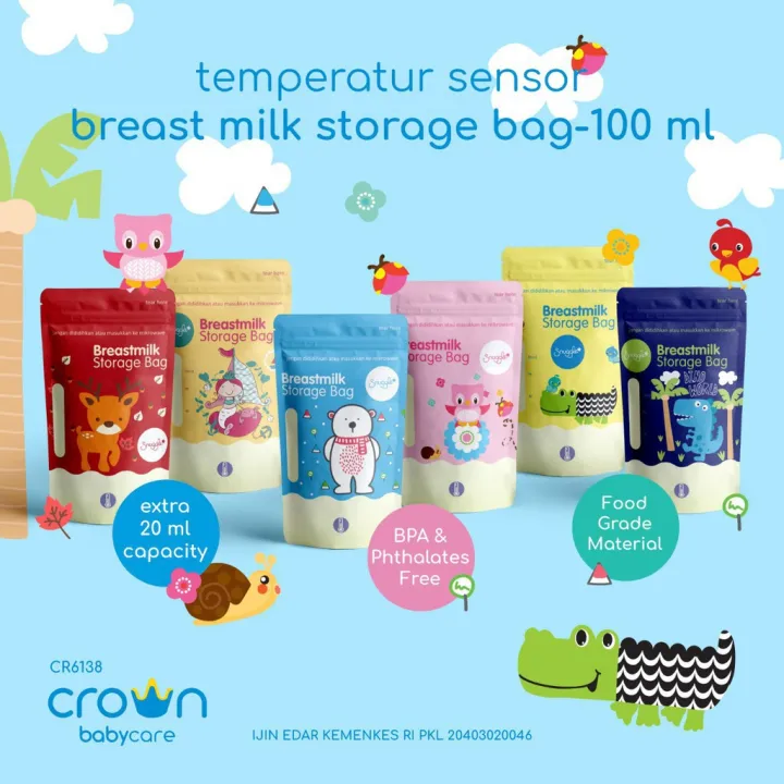 [ BISA COD ] Crown Kantong Asi 100ml / Plastik Asip Breastmilk Storage ...