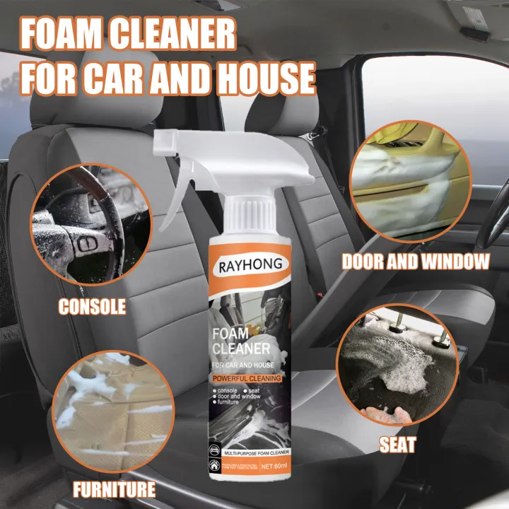 RAYHONG Multi-Purpose Foam Cleaner Anti-aging Cleaning Car Interior Leather Seat Spray Car House ...