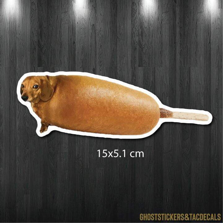 สติกเกอร์memeสุนัข หมาcorn dog สติกเกอร์น่ารัก ตลก แต่งรถยนต์ ...