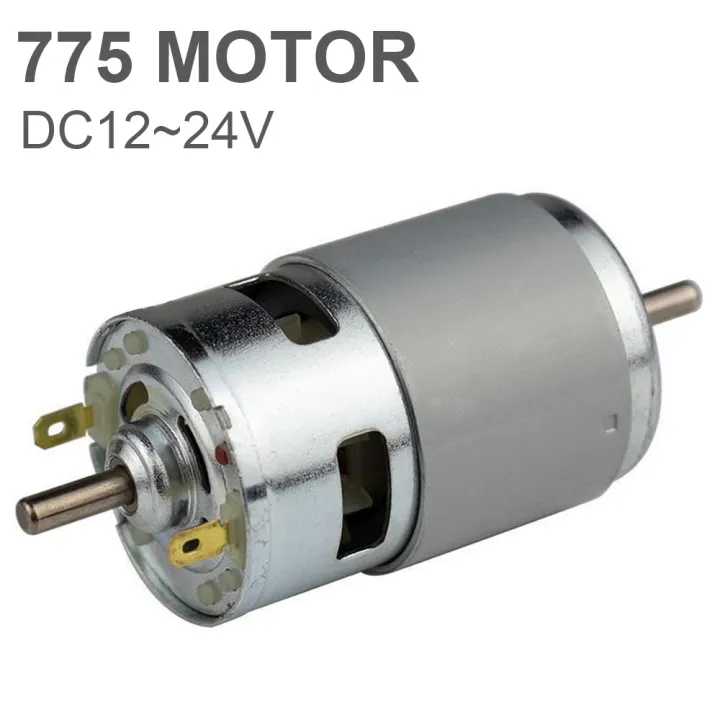 775 DC Motor 12V 24V Double Output Shaft Micro Motor with Double Ball ...