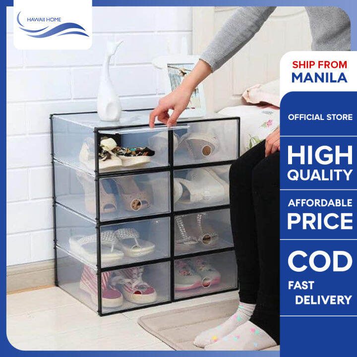 Hawaii Home Shoe Mate Clear Collapsible Shoe Box 1pc | Lazada PH
