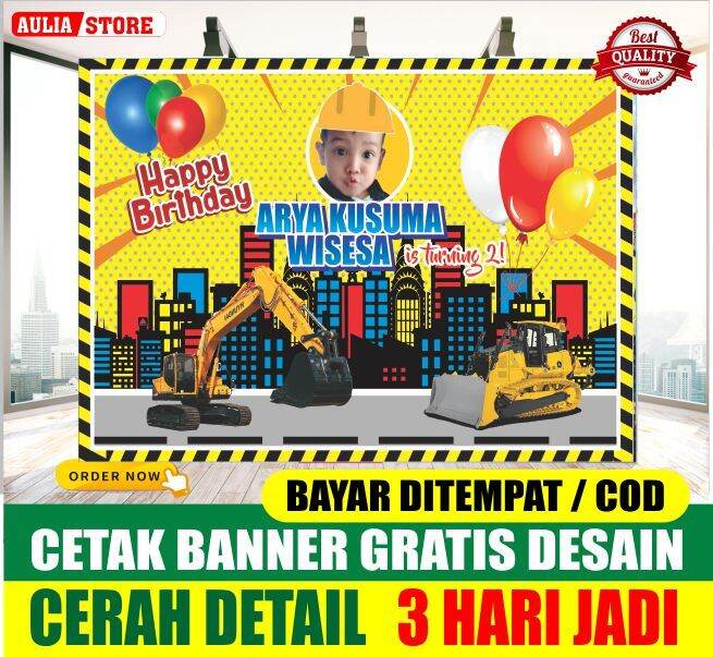 Cetak Banner / Backdrop / Wallpaper / MMT/ Spanduk Ulang Tahun Ultah ...