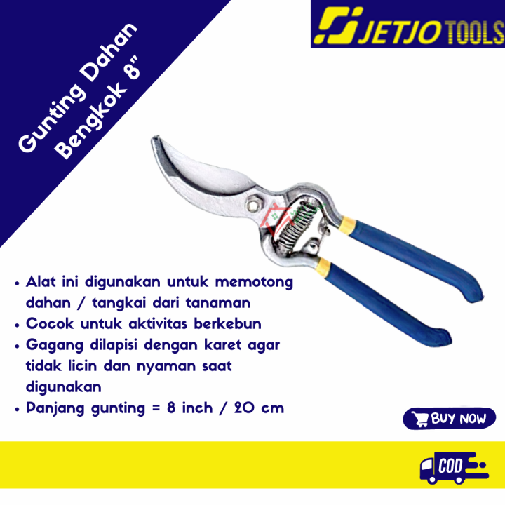 JETJO TOOLS Gunting Dahan Bengkok 8" Multifungsi | Gunting Ranting ...