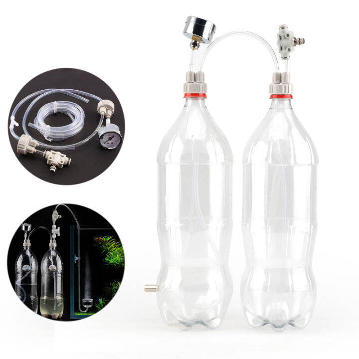 DIY D201 Aquarium CO2 Generator System Equipment Kit with Pressure Gauge Adjustment Valve for ...