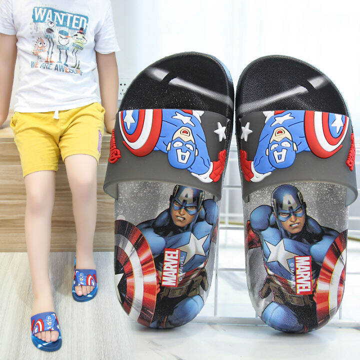 Cartoons Captain America slippers for kids boys | Lazada PH