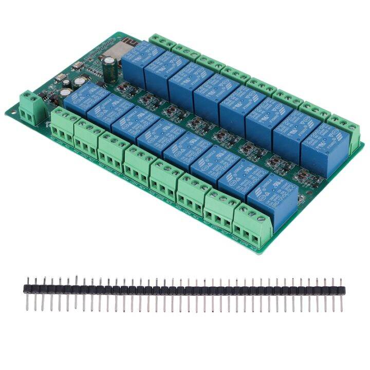 ESP8266 WIFI 16 Channel Relay Module ESP-12F Development Board Power, 16 Way Relay Module ...