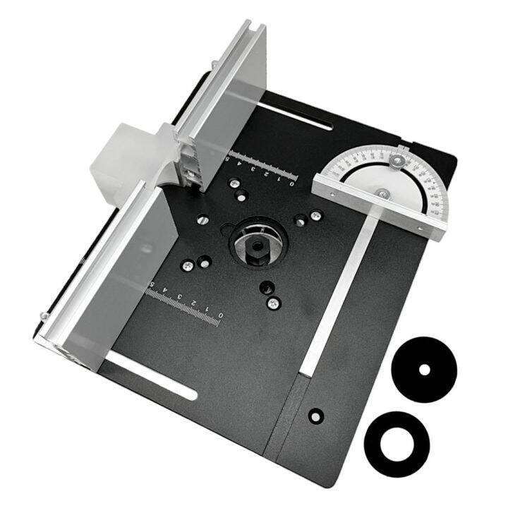 Aluminum Router Table Insert Plate W/ Miter Gauge Guide and Bracket for ...