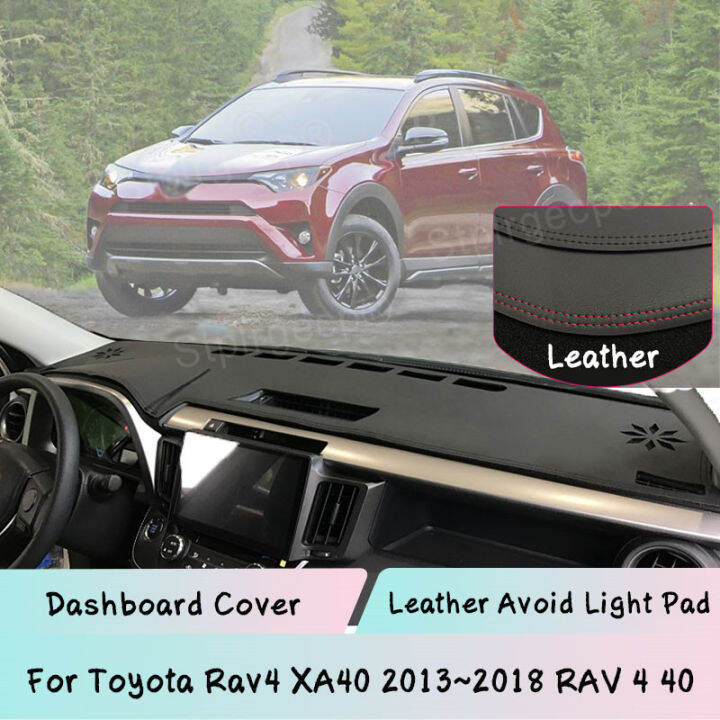 Leather Dashboard Cover Mat For Toyota Rav4 XA40 2013~2018 RAV 4 40 ...