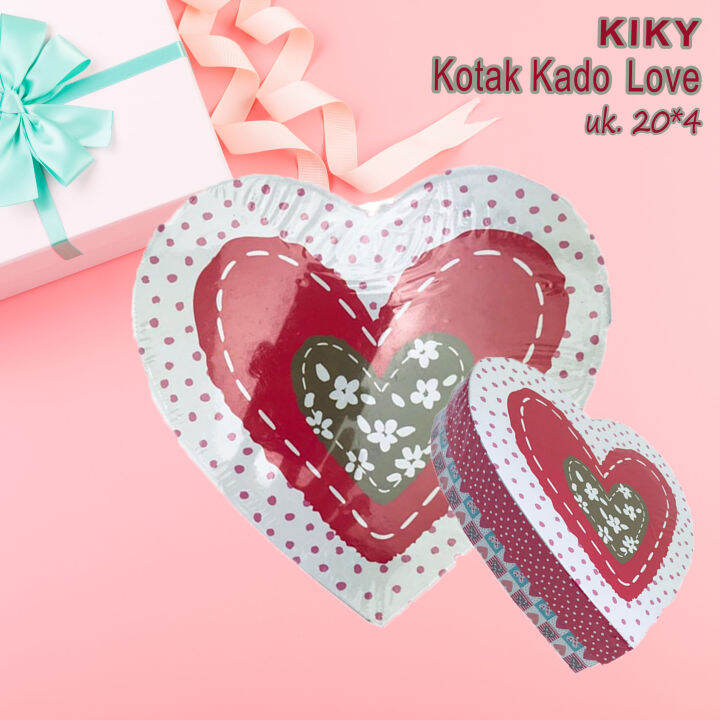 Kiky / Kotak Kado / Love / Aneka corak / 20*4 | Lazada Indonesia