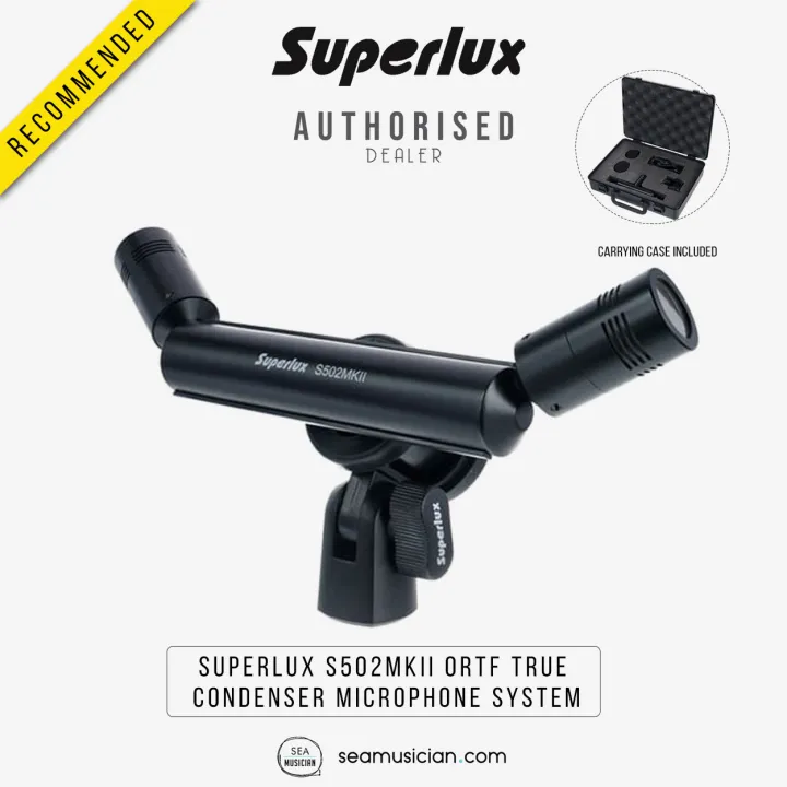 SUPERLUX S502MKII ORTF TRUE CONDENSER MICROPHONE SYSTEM (S502 MKII ...