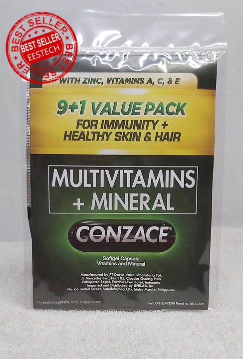 Conzace Softgel Capsules 10caps Multivitamins + Minerals for Immunity ...