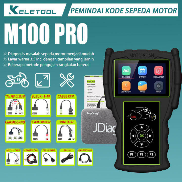 Jdiag original M100 PRO universal Scaner Scanner motor injeksi mst 100 ...