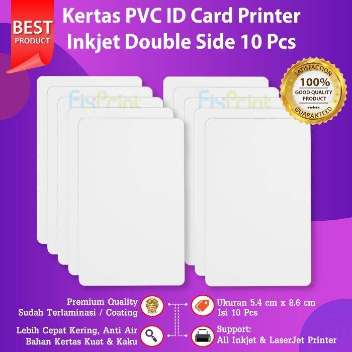 PVC ID Card White 8.6 x 5.4 cm Kertas PVC Instant Tray ID L800 L805 ...