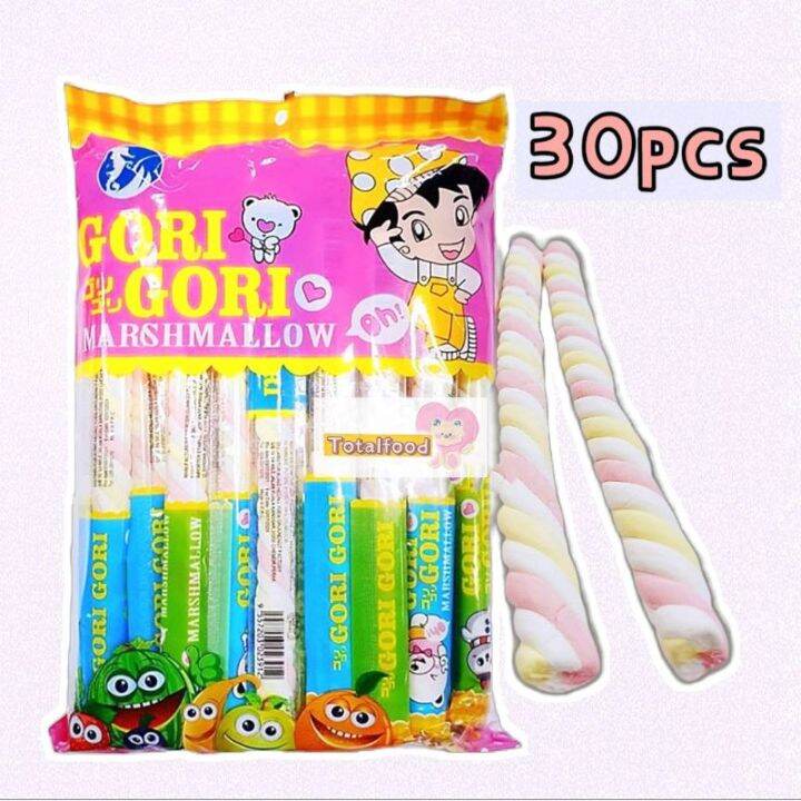 KHY Long Marshmallow rainbows twist mallow candy 30pcs | Lazada