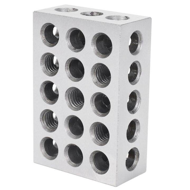 2Pcs 25x50x75mm Hardened Steel Blocks 23 Holes Parallel Clamping Block ...