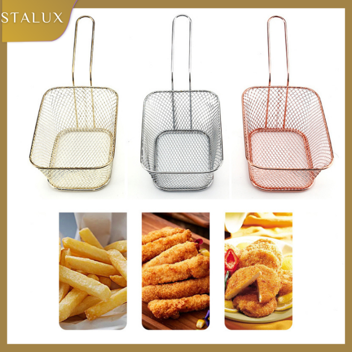 Starlux Mini Stainless Steel Fry Baskets Chips Presentation Basket ...