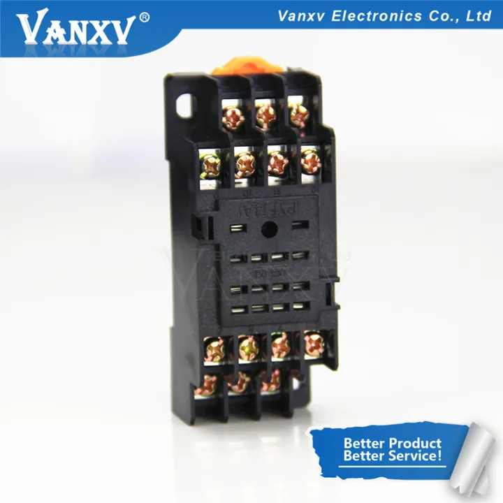 1pcs/lot P51 PYF14A 14 Pin Terminal Relay Socket Base Black for MY4NJ ...