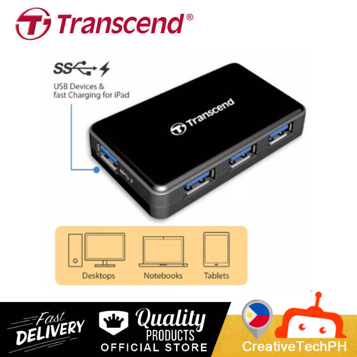 Transcend Hub TS-HUB3K (Input-USB-A 3.1, Output- 4 x USB-A 3.1) | Lazada PH