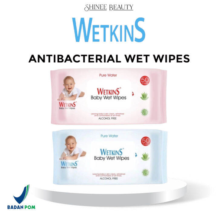 Tisu | Tissue Basah Wetkins Baby Blue Baby Pink | Tisu Basah Bayi ...