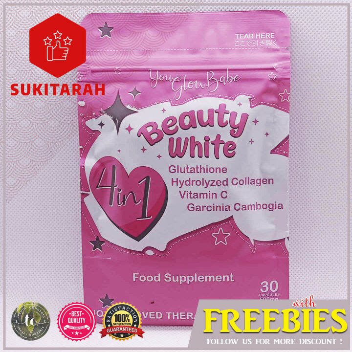 You Glow, Babe Beauty White 4in1 Glutathione, Collagen, Vit C, Garcinia Cambogia 500mg | Lazada PH