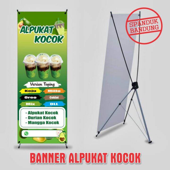 paket stan banner usaha minuman / banner alpukat kocok / banner es ...
