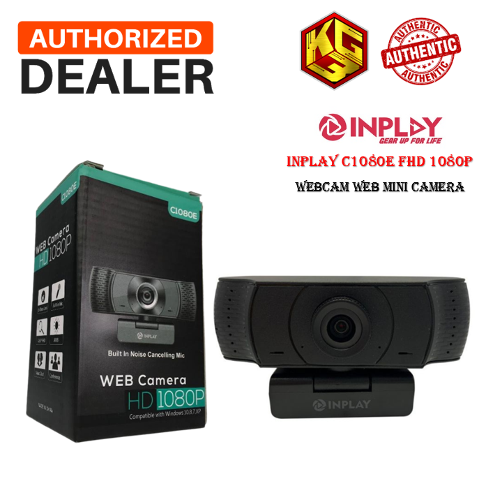 INPLAY Webcam 1080P USB PC Computer Web Camera with Microphone for ...