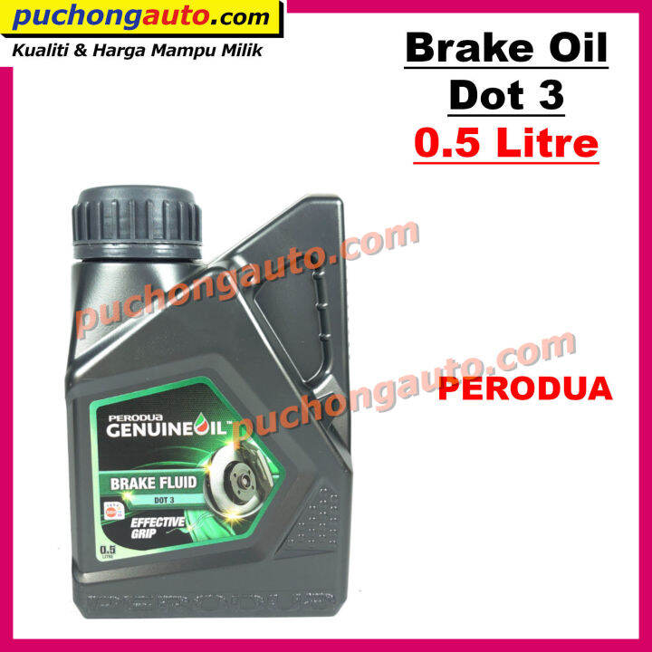 Brake Oil Dot 3 Minyak Brek Dot3 Brake Clutch Oil Fluid - 0.5 Liter ...