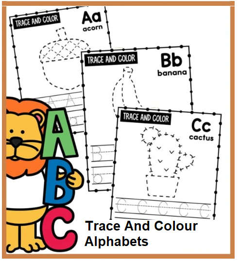 26 Letters Simple A-Z Alphabet ABC Practice Worksheets Early Preschool ...