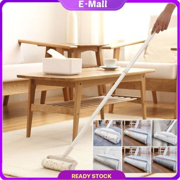 EMALLSticky Lint Roller Adjustable Floor Mop Dust Roller Lint Remover ...