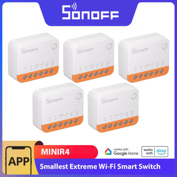 135PCS SONOFF MINI R4 Extreme Wi-Fi Smart Switch Tiny Size External ...