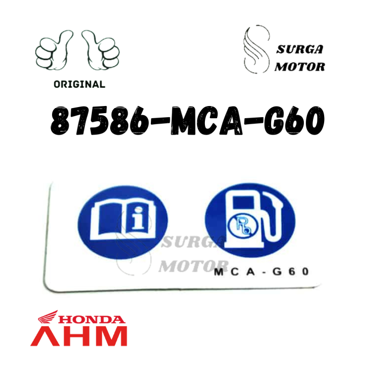 Sticker Stiker Label Fuel Lebel Logo Tangki Tanki Bensin BeAT K1A Genio ...