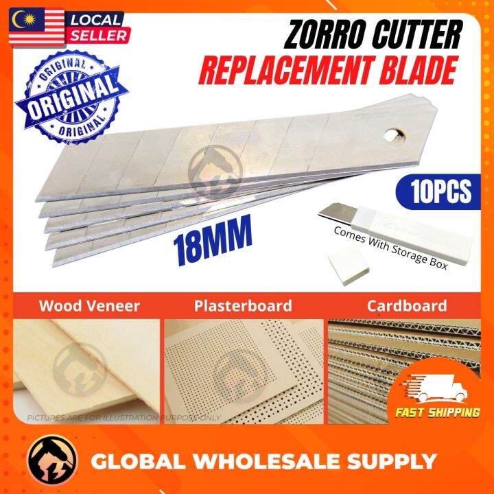 10PCS 18MM Replacement Blade Wider Utility Knife Cutter Blade Tube ...