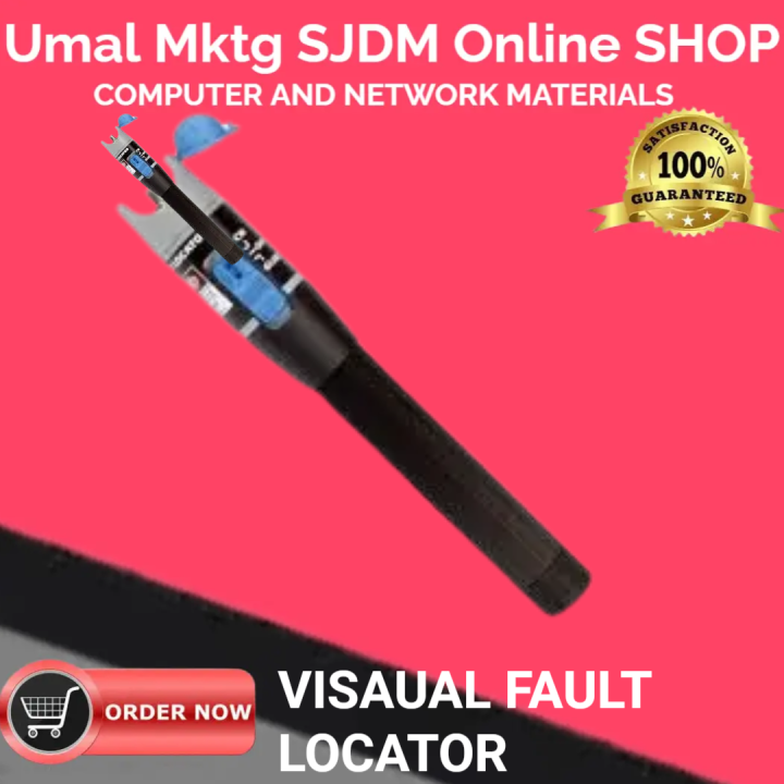 Visual Fault Locator Red Light Fiber Optic Meter 1mW Cable Black ...