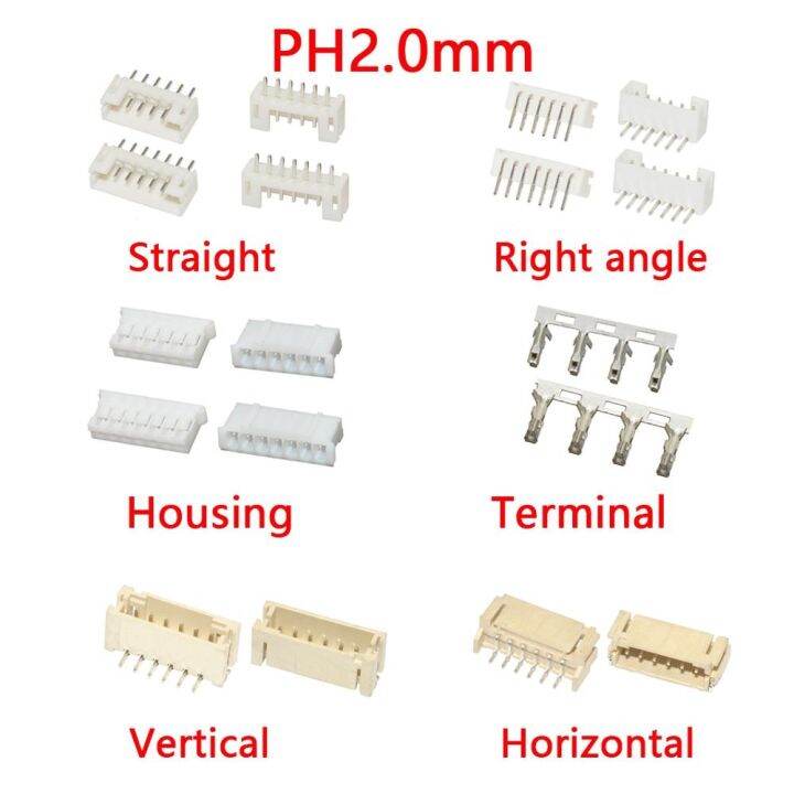 PH2.0 PH2.0mm Connector Socket Pin Header straight Right angle Vertical Horizontal JST Housing ...