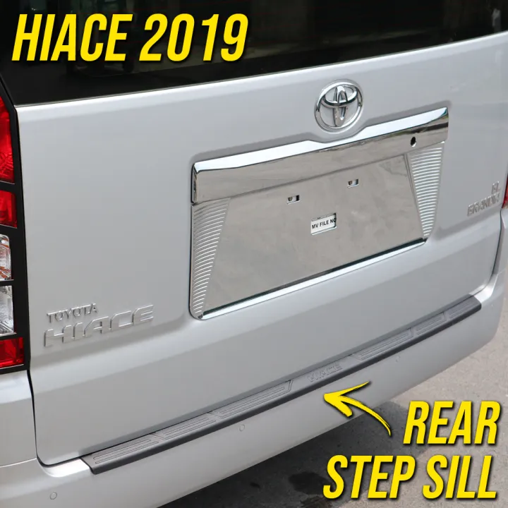 Hiace NEW FACE 2019-onwards Rear Step Sill Plain Black | Lazada PH
