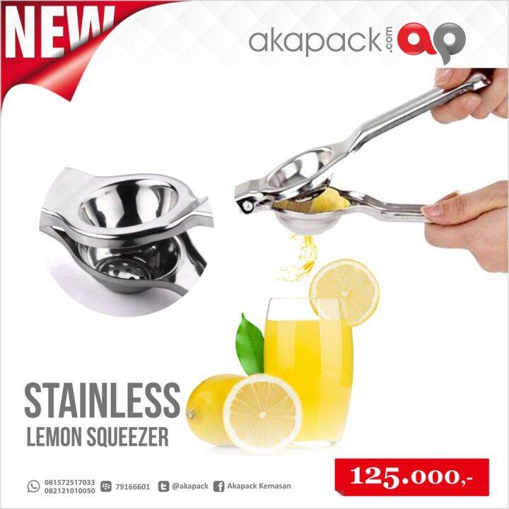 Stainless Steel Lemon Squeezer/ alat peras Jeruk Manual / Mesin ...